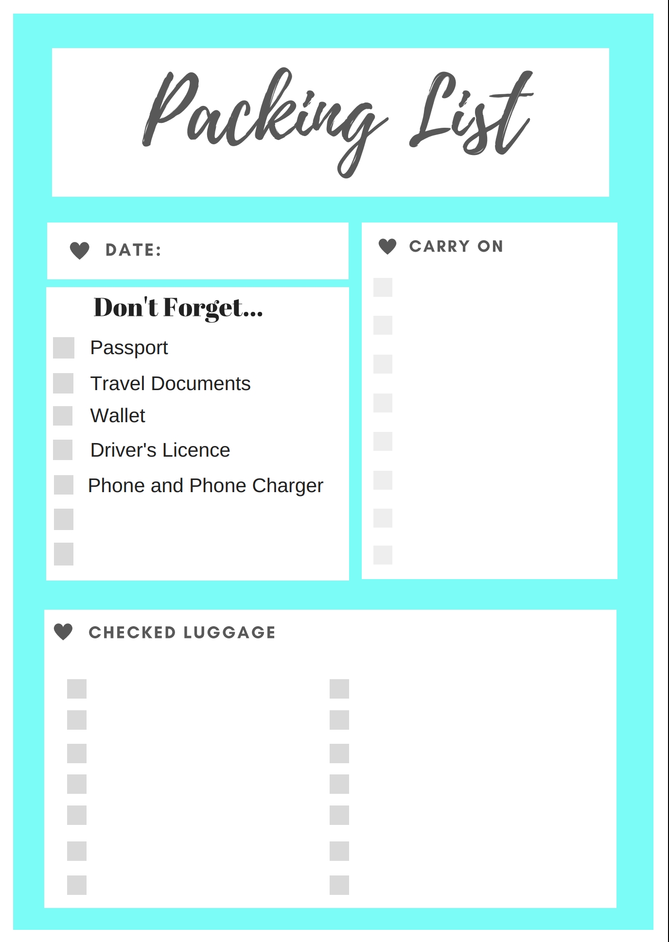 Travel Printables – Adventures in Life